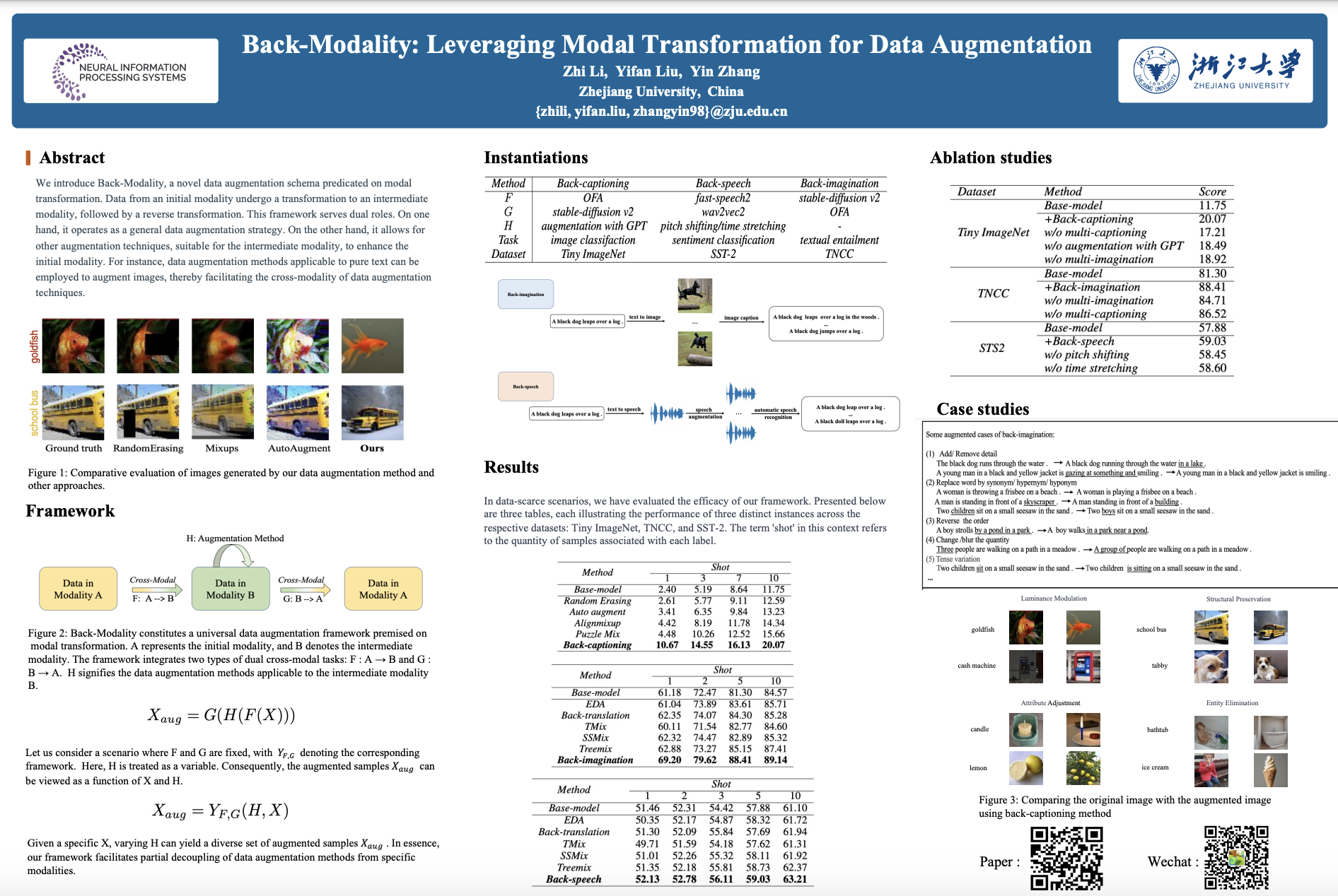 NeurIPS Poster Back-Modality: Leveraging Modal Transformation for Data Augmentation